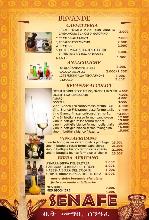Menù - Antipasto - Ristorante Senafe Bologna